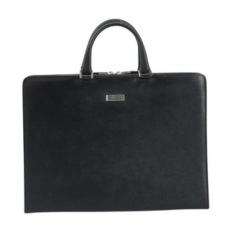 Burberry unisex, Pre-owned, Noir, Taille: ONE Size Porte-documents vintage en cuir Pre-owned