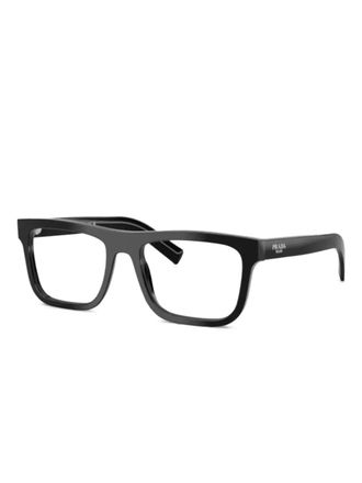 Prada Vista Brille mit eckigem Gestell - Schwarz