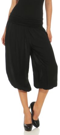 Malito more than fashion Malito - Damen Haremshose - Pumphose aus Baumwolle - Kurze Stoffhose für den Sommer - Capri Pluderhose zum Tanzen, Chillen & Yoga - knielange Hose 148