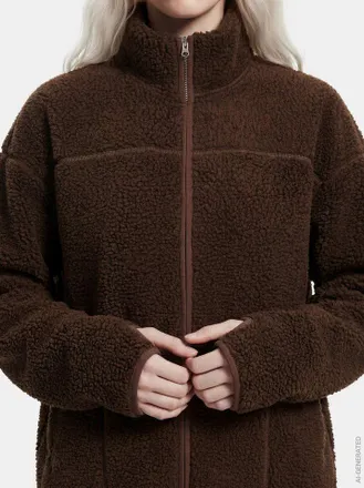 Pieces Pl&uuml;schjacke PCSADIA LS TEDDY JACKET NOOS BC Kunstfaser