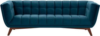 Rendez-Vous D&eacute;co Rendez-vous D&eacute;co - Canap&eacute; 3 places en velours bleu fonc&eacute; - mona