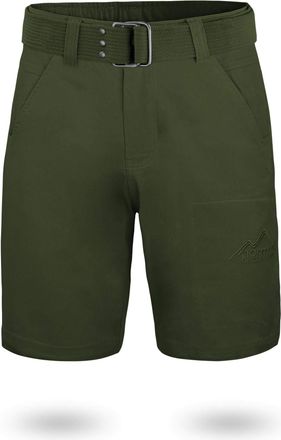 Normani Chino Shorts Sommer Bermuda mit Gürtel für Herren aus 100% Bio-Baumwolle - Regular Fit Farbe Oliv Größe 3XL