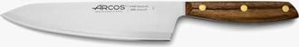 Arcos Chefmesser aus Edelstahl - Professionelles K&uuml;chenmesser zum Kochen, Griff aus 100% nat&uuml;rlichem Ovengkol-Holz FSC, Klinge 210 mm - Braun, Serie Nordika