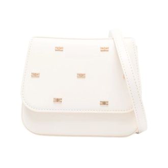 Elisabetta Franchi Femme, Sacs, Blanc, Taille: ONE Size Petit Sac Bandouli&egrave;re