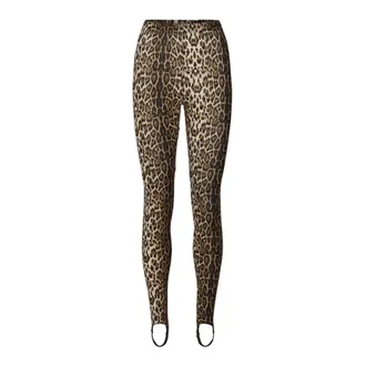 Lollys Laundry Leggings mit Leopardenmuster - - Trousers - Damen - Braun - M