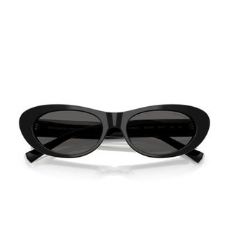 Tiffany & Co. Femme, Accessoires, Noir, Taille: 55 MM Lunettes de soleil ovales &eacute;troites