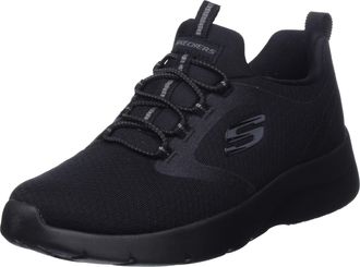 Skechers Damen 149693 BBK Sneaker, Black Mesh/Trim, 39.5 EU