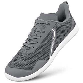 Giesswein Barefoot Hommes Schiefer 46 - Chaussures Pieds Nus en m&eacute;rinos pour Hommes, Baskets de Fitness pour Le Sport en Plein air, Chaussures de Trail, Sneaker