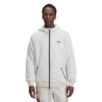 Under Armour Unstoppable Kapuzenjacke f&uuml;r Herren, Durchgehender Rei&szlig;verschluss (Wei&szlig;)