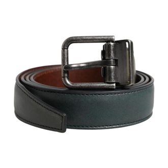 Dolce & Gabbana Gr&uuml;ner Lederg&uuml;rtel mit Metallschnalle - - Accessories - Herren - Gr&uuml;n - ONE SIZE
