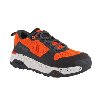 Regatta Herren Adults Crossfort Metal Free Safety Trainers with Deep Cushioned Soles-Perfect for Workwear and Casual Wear Brandschutzschuhe, Orange Grau, 43 E