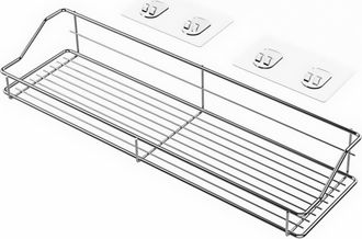 Healifty SHINEOFI Badezimmer Aufbewahrungsregal Edelstahl Schlagfreies Wandmontiertes K&uuml;chen und Badregal Doppellagiges Platzsparendes Organizer Regal f&uuml;r Feuc