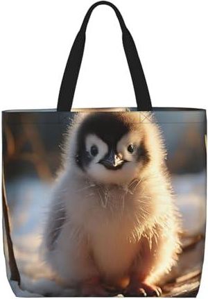Generic Adorable Pingouin Sac Courses L&eacute;ger Sacs De Courses Grand Sac A Main Femmes Pour Travail Gym Plage
