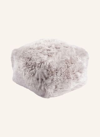 Natures Collection Lammfellpouf Langhaar beige