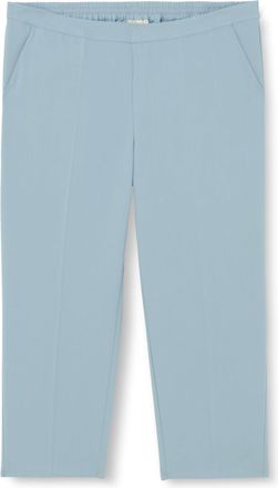 Kaffe Curve Kaffe Curve Damen Plus-Size Womens Trousers Cropped Length Elasticated Waist Pockets KCsakira Kurze Hose, Faded Denim