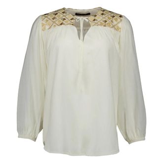 Greek Archaic Kori Femme, Blouses et Chemises, Blanc, Taille: 42 FR Blouse S26K-4064157