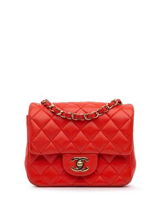 Chanel mini sac à bandoulière Single Flap (2017-2018) - Rouge