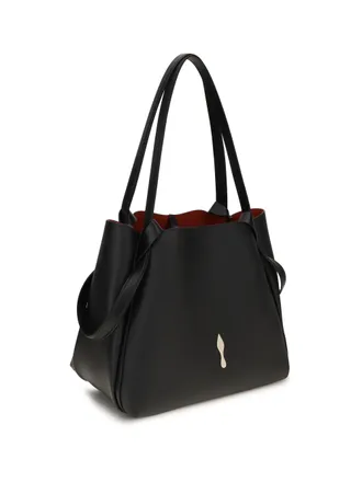 Christian Louboutin Womens Small Bettina Tote Bag Black Calf Leather Bos Taurus Shoulder