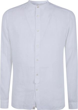 Tintoria Mattei Homme, Chemises, Blanc, Taille: 3XL Chemise en lin &agrave; col mandarin