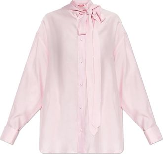 Kenzo Femme, Blouses et Chemises, Rose, Taille: 38 FR Chemise avec D&eacute;coratif &agrave; lEncolure