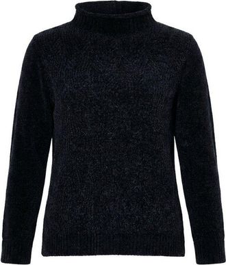 Ulla Popken Rollkragenpullover Pullover Chenille Rollkragen Langarm