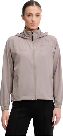 DKNY Logo Kapuzenjacke Kurz - - Jackets - Damen - Grau - M