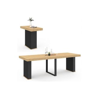 IDMarket Idmarket - Ausziehbarer Konsolentisch eden 10 Personen 235 cm Holz und Schwarz