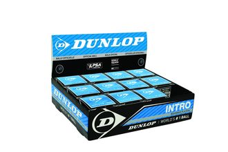 Dunlop Sports Dunlop Squashbälle Intro Blau, 12 Stück, für Einsteiger und Hobbyspieler - Speed schnell