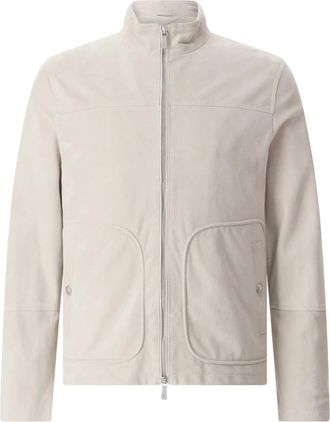 Eleventy Homme, Vestes, Beige, Taille: L Suede Jacket