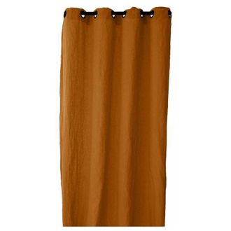 Vent du Sud Rideau à oeillets Sonate 140 x 280 cm 100% Lin lavé Vent du sud - Terre Cuite