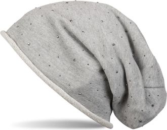 styleBREAKER M&uuml;tze Beanie mit Strass Nieten