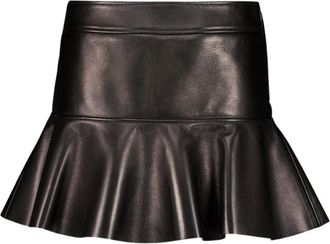Tom Ford Femme, Jupes, Noir, Taille: 36 FR Mini-Jupe en Cuir Noir Brillant
