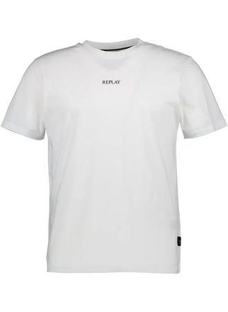Replay Herren T-Shirt wei&szlig; Baumwolle