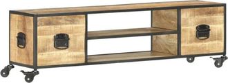 vidaXL Meuble TV 130x30x39 cm Bois massif de manguier
