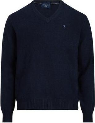 Hackett Pull droit col v en laine