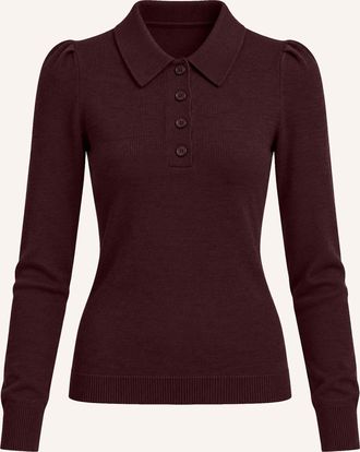 Kiefermann Kiefermann Strickpolo Alarika Aus Merino rot