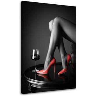 Artgeist Tableau d&eacute;co Femme en talons rouges 60x90