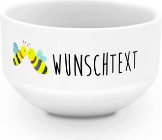 Mr. & Mrs. Panda Personalisierte Müslischale Biene Liebe - Geschenke, Schüsseln, Müslischüssel, Schale, Schüssel Personalisieren, Suppenschüssel