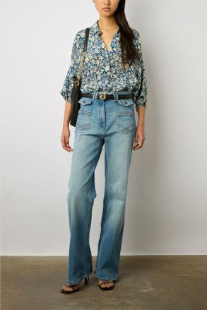 Gerard Darel Chemisette fluide &agrave; imprim&eacute; - ASHE - Indigo