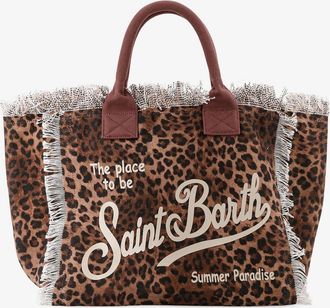 MC2 Saint Barth Vanity canvas shoulder bag with animal print - MC2 SAINT BARTH - gender_Woman
