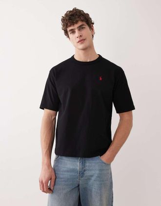 Polo Ralph Lauren T-shirt &eacute;pais &agrave; logo embl&eacute;matique - Noir
