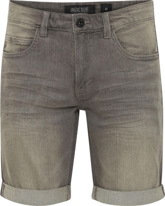 Indicode IDQuentin Herren Jeans Shorts Kurze Denim Hose im Stretch Eingriffstaschen Destroyed-Optik Baumwollmischung Regular fit, Größe:XXL, Farbe:Light Grey (