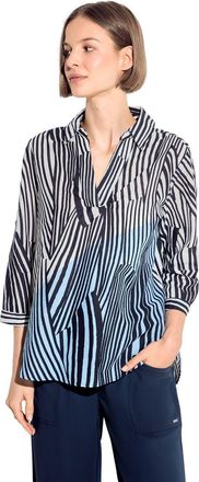Cecil Damen B344680 Lange gestreifte Bluse, universal Blue, Large