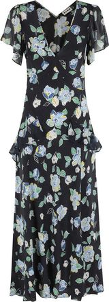 Rixo Rixo, Femme, Robes, Multicolore, Taille: 38 FR Evie Floral Ruffled Midi Dress