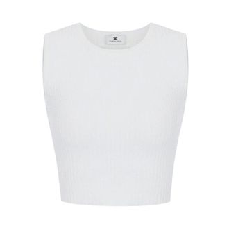 Elisabetta Franchi Stricktop - - Tops - Damen - Wei&szlig; - M