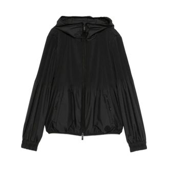 Moncler Femme, Vestes, Noir, Taille: 36 FR Anemone Pleated Hooded Jacket