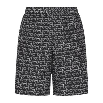 Burberry Seiden Logo-Print Shorts - - Shorts - Herren - Schwarzk - L