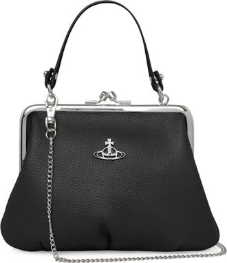 Vivienne Westwood Femme, Sacs, Noir, Taille: ONE Size Saffiano Clutch