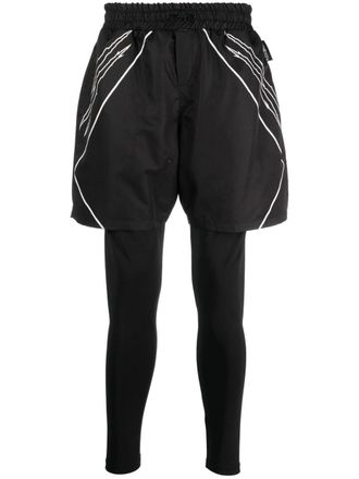 Plein Sport Tiger Court Lauf-Shorts - Schwarz