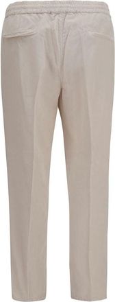 Brunello Cucinelli Cotton Drawstring Trousers - Beige